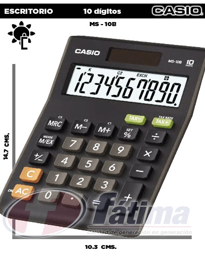 Librería Fátima | CALCULADORA CASIO MS-10F/MS-10B P/INCLIN